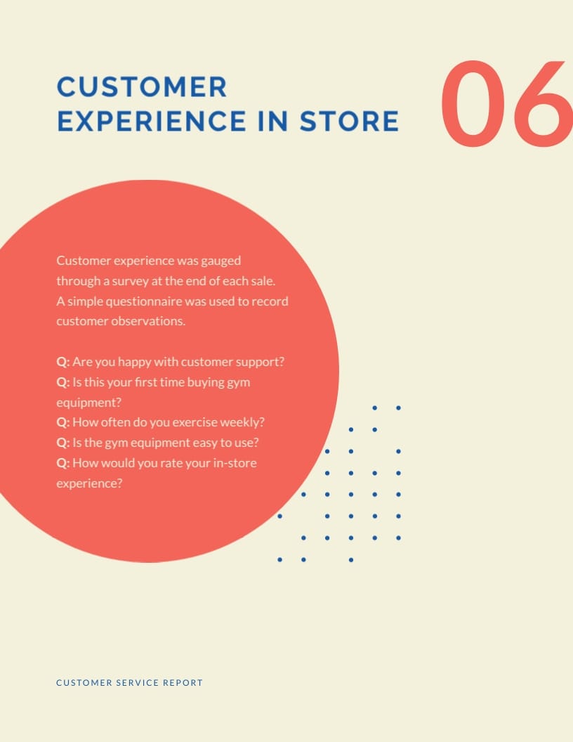 Small Business Customer Service Report Template | Visme