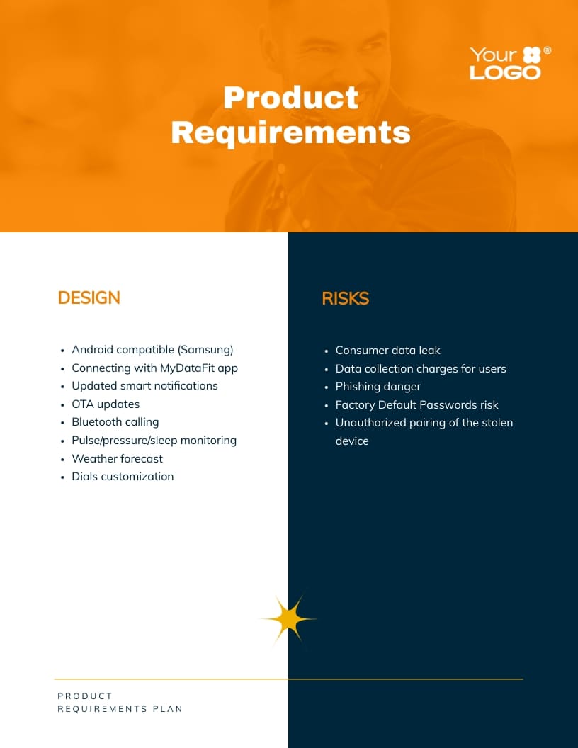 Smart Watch Product Requirements Plan Template | Visme