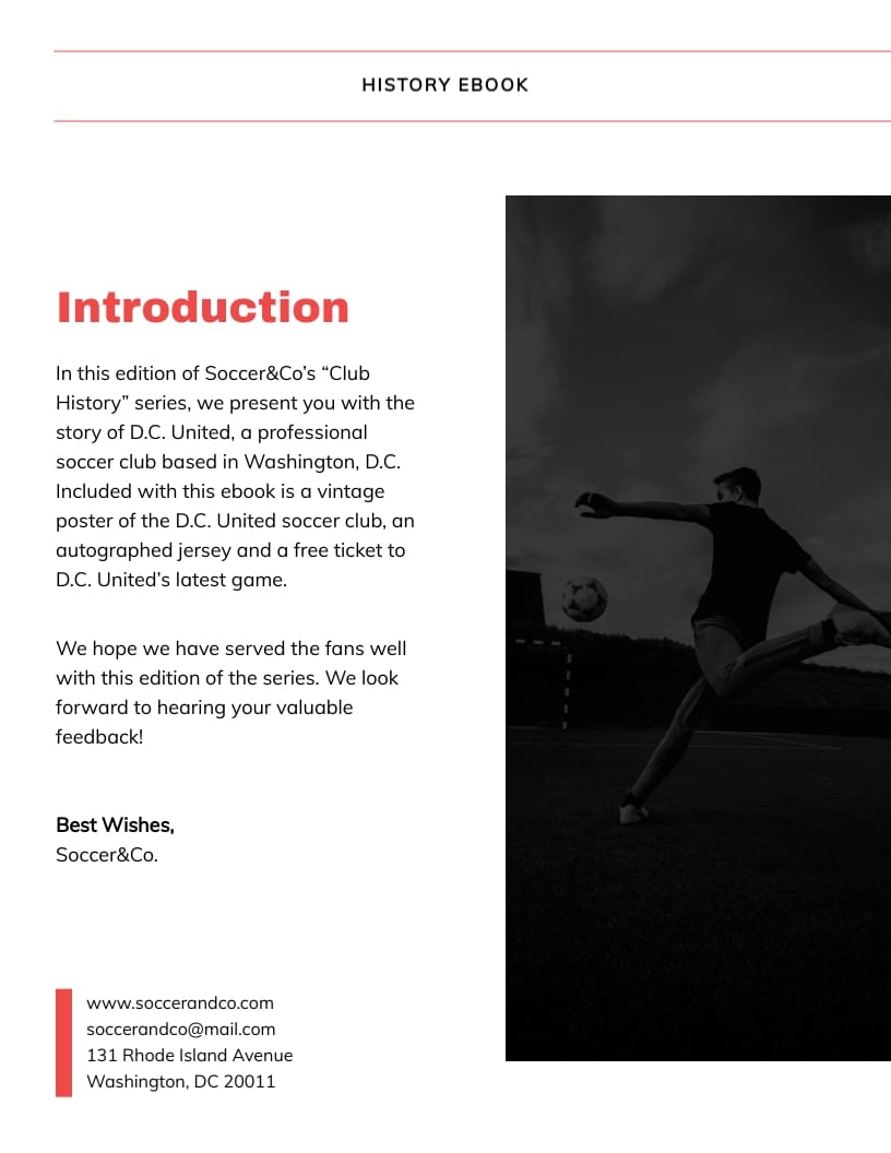 Soccer Club History Ebook Template | Visme