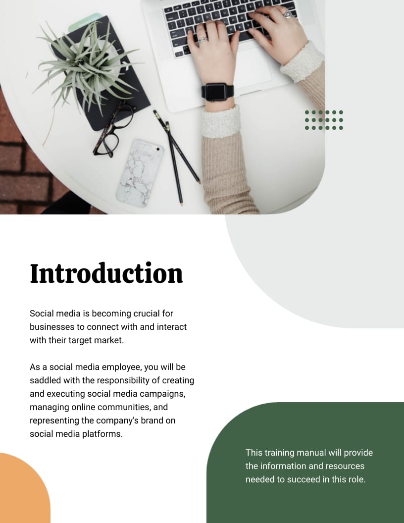 Social Media Employee Training Manual Template | Visme