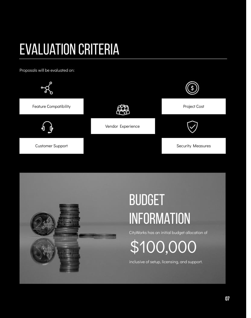 Software Request For Proposal Template | Visme