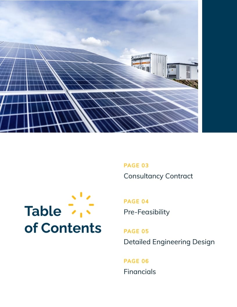 Solar Energy Project Status Report Template | Visme