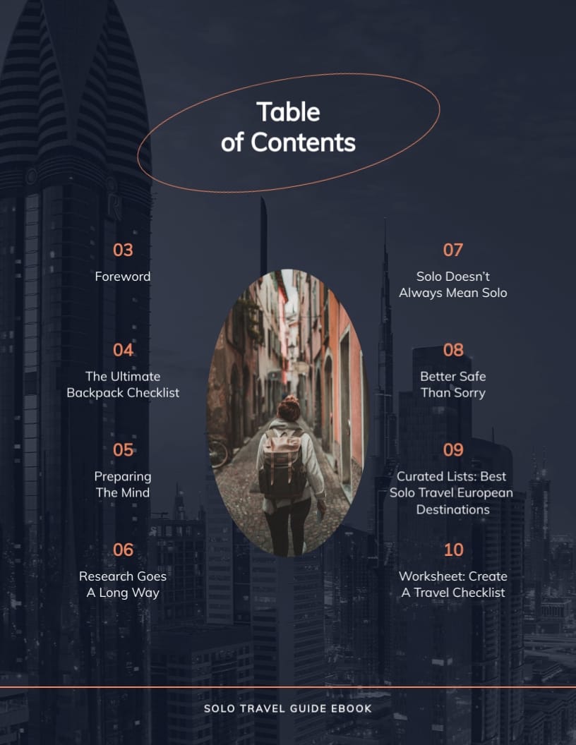 Solo Travel Guide Ebook Template | Visme