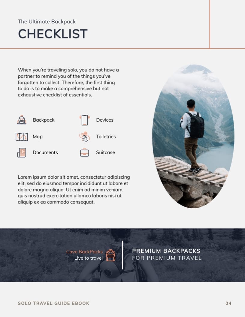 Solo Travel Guide Ebook Template | Visme
