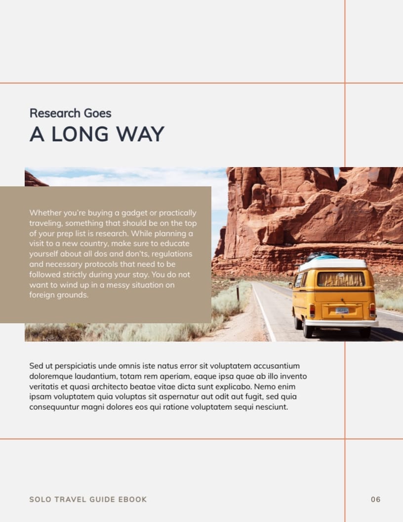 Solo Travel Guide Ebook Template | Visme