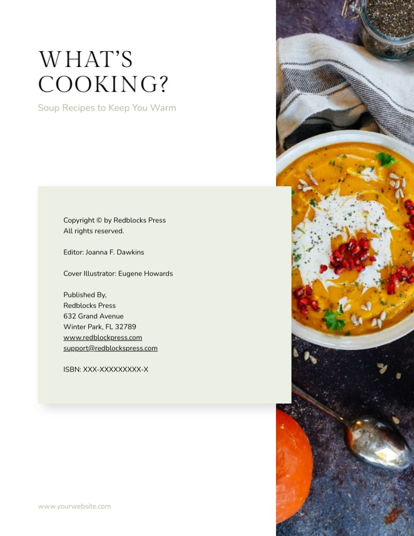 Soup Recipe Ebook Template | Visme