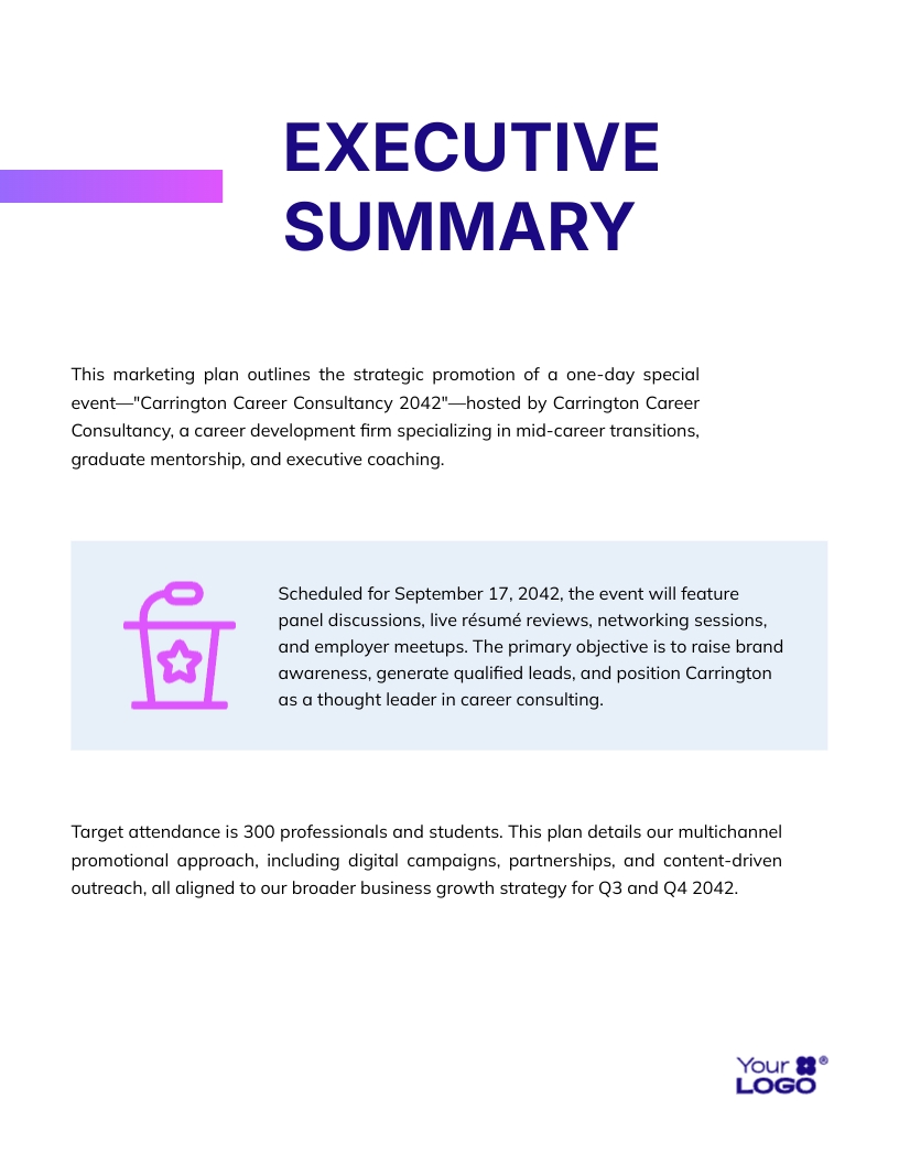 Special Event Marketing Plan Template | Visme