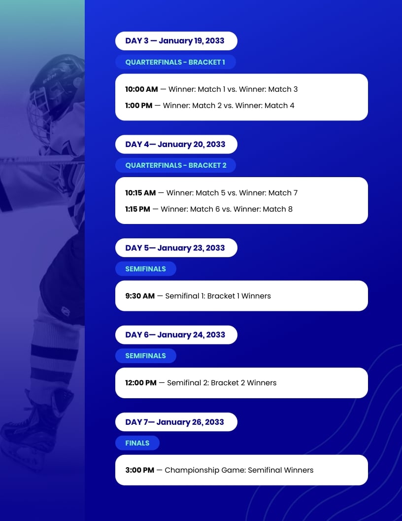 Sport Schedule Template | Visme