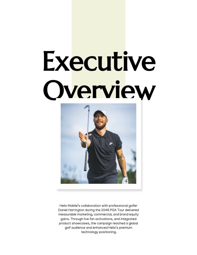 Sports Partner Summary Report Template | Visme