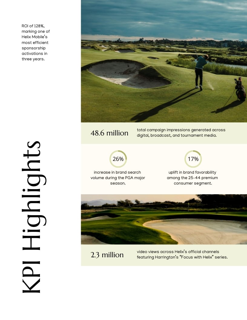 Sports Partner Summary Report Template | Visme