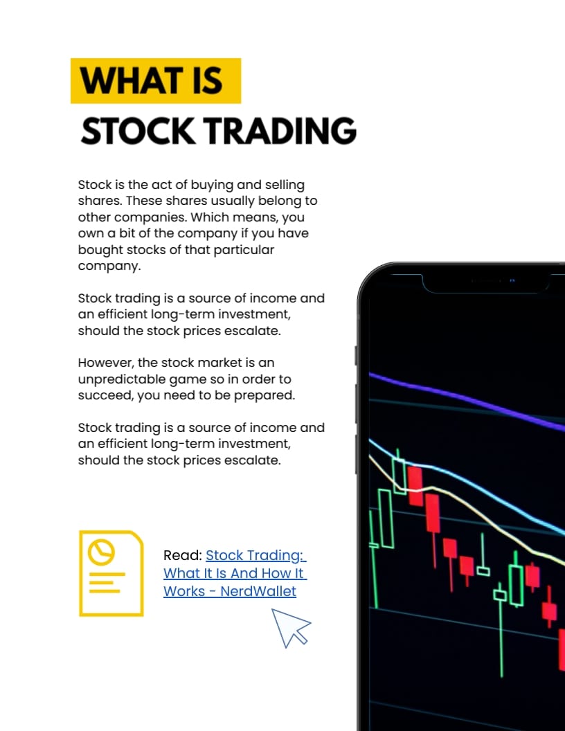 Stock Trading Ebook Template | Visme
