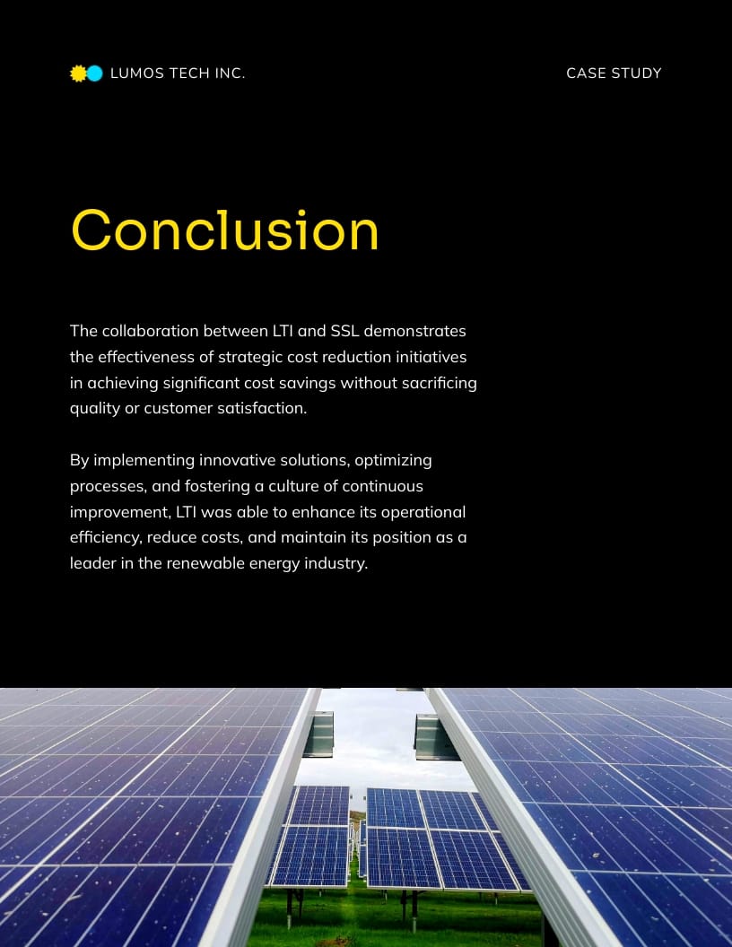 Strategic Cost Reduction Case Study Template | Visme