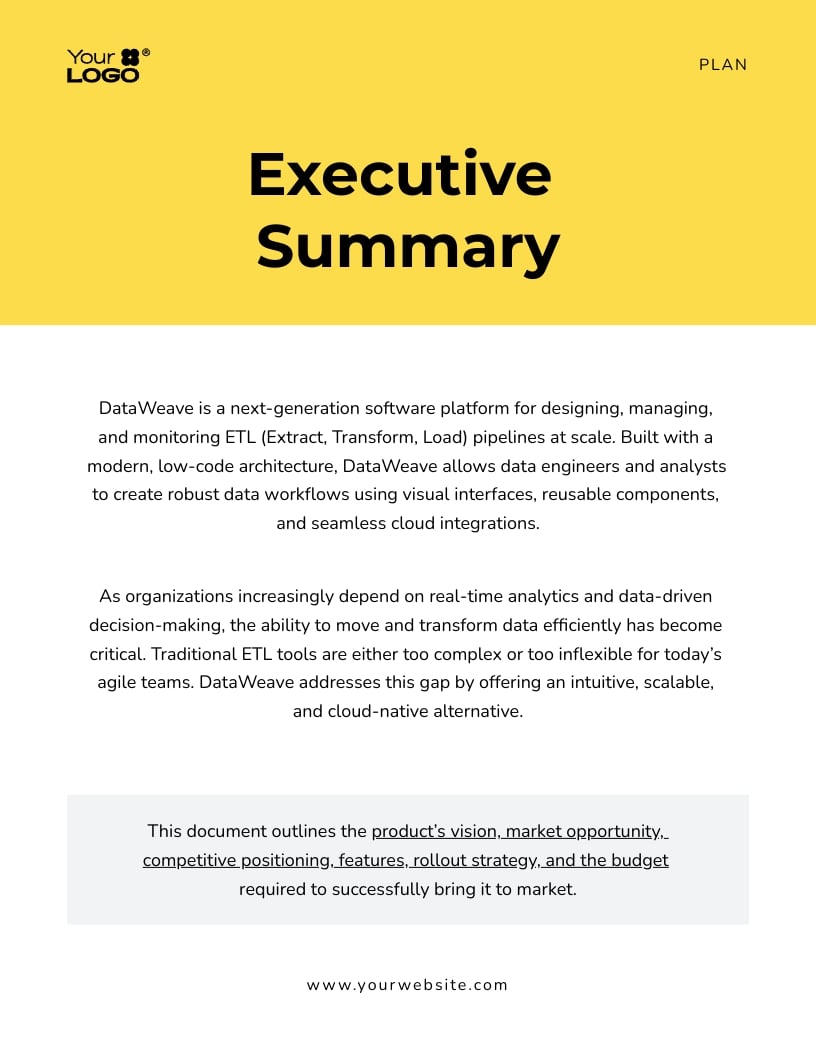 Strategic Product Plan Template | Visme