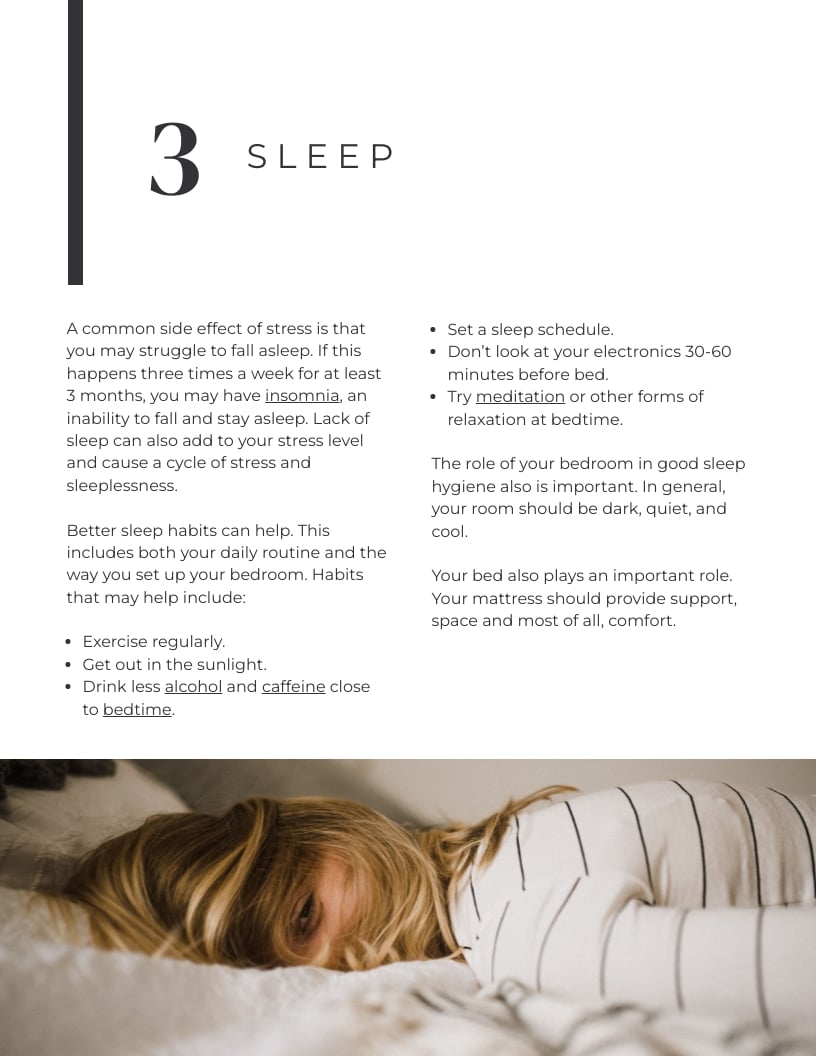 Stress Management Ebook Template | Visme