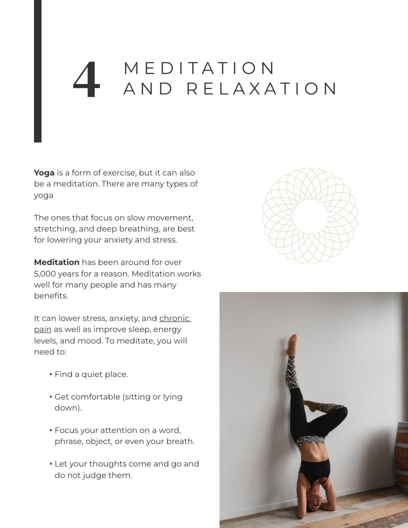 Stress Management Ebook Template | Visme