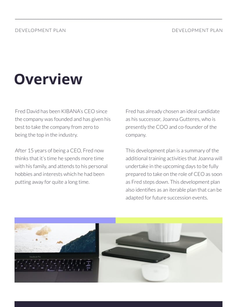 Succession Development Plan Template | Visme