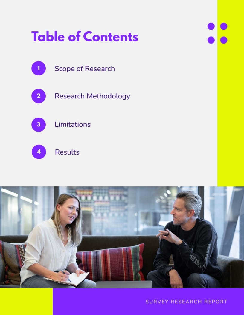 Survey Research Report Template | Visme