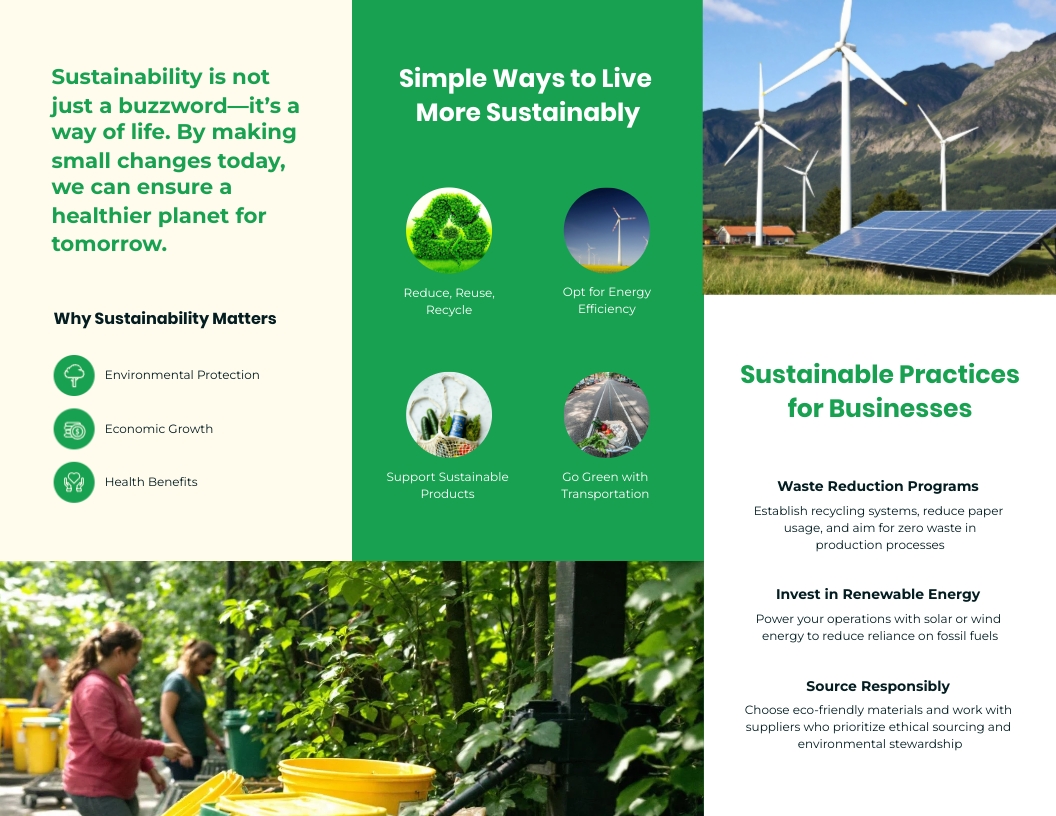 Sustainability Brochure Template | Visme
