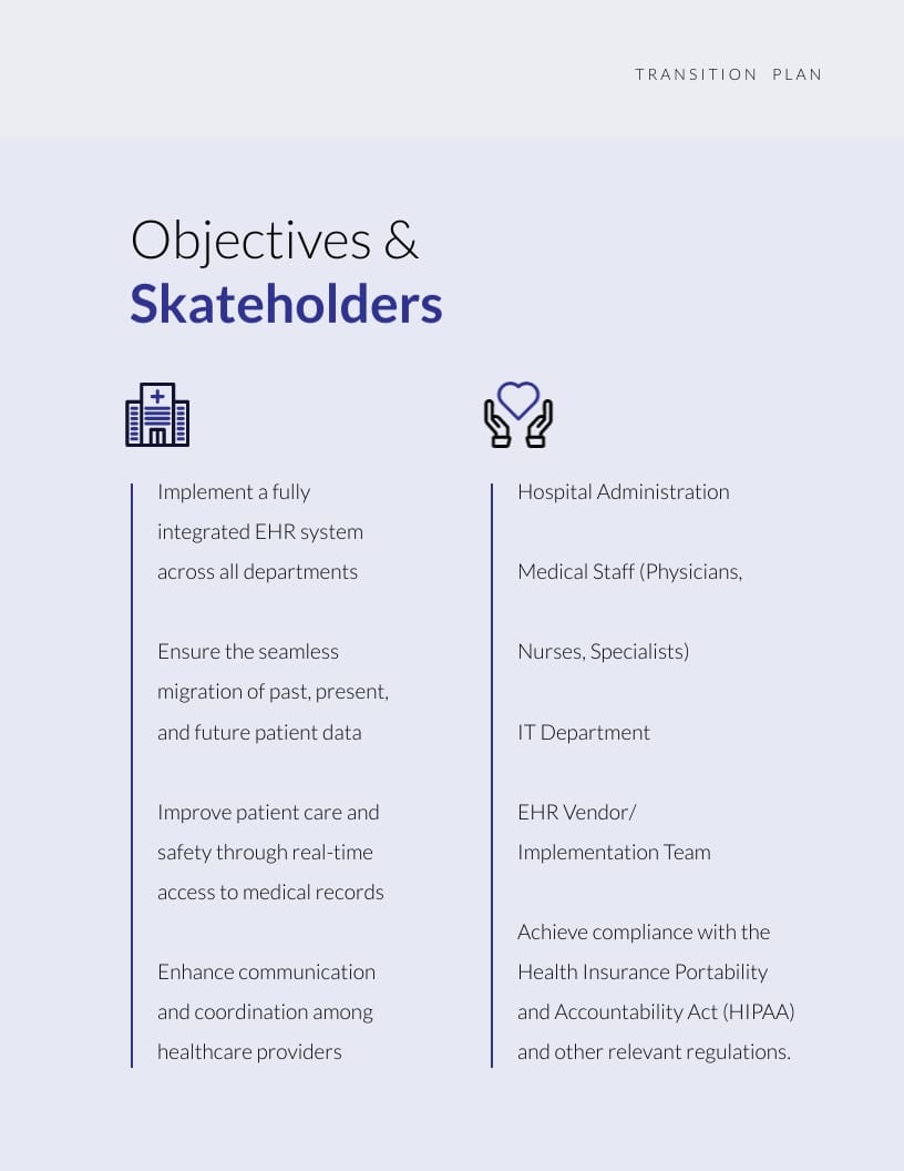 System Transition Plan Template | Visme