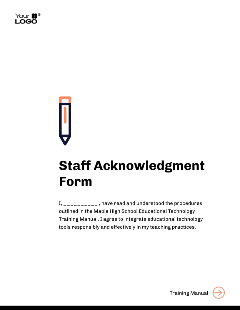 Teacher Employee Training Manual Template | Visme