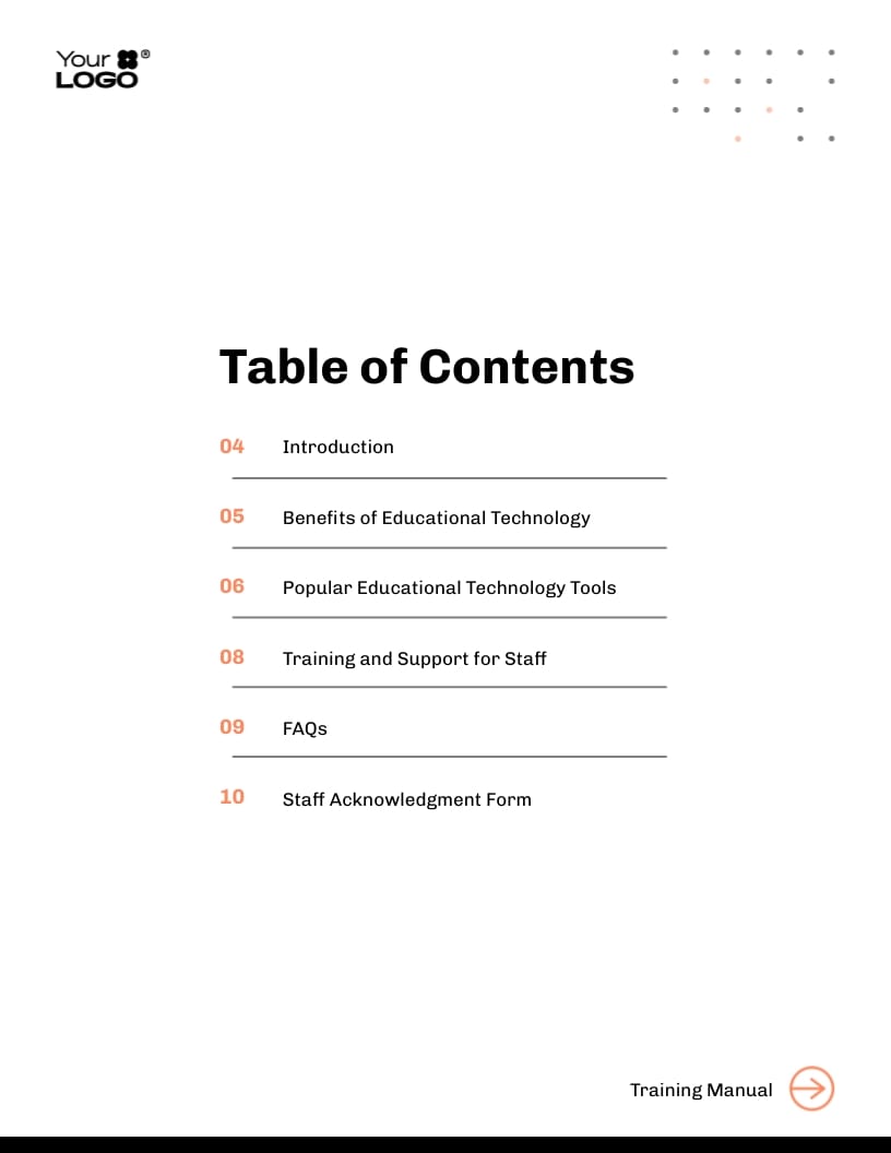 Teacher Employee Training Manual Template | Visme