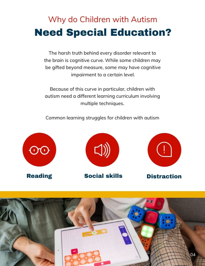 Teaching Students With Autism Ebook Template | Visme