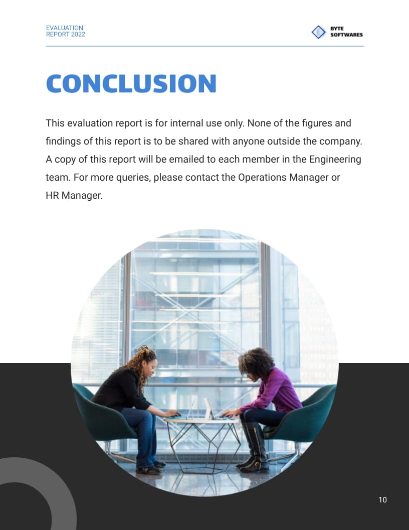 Team Evaluation Report Template | Visme