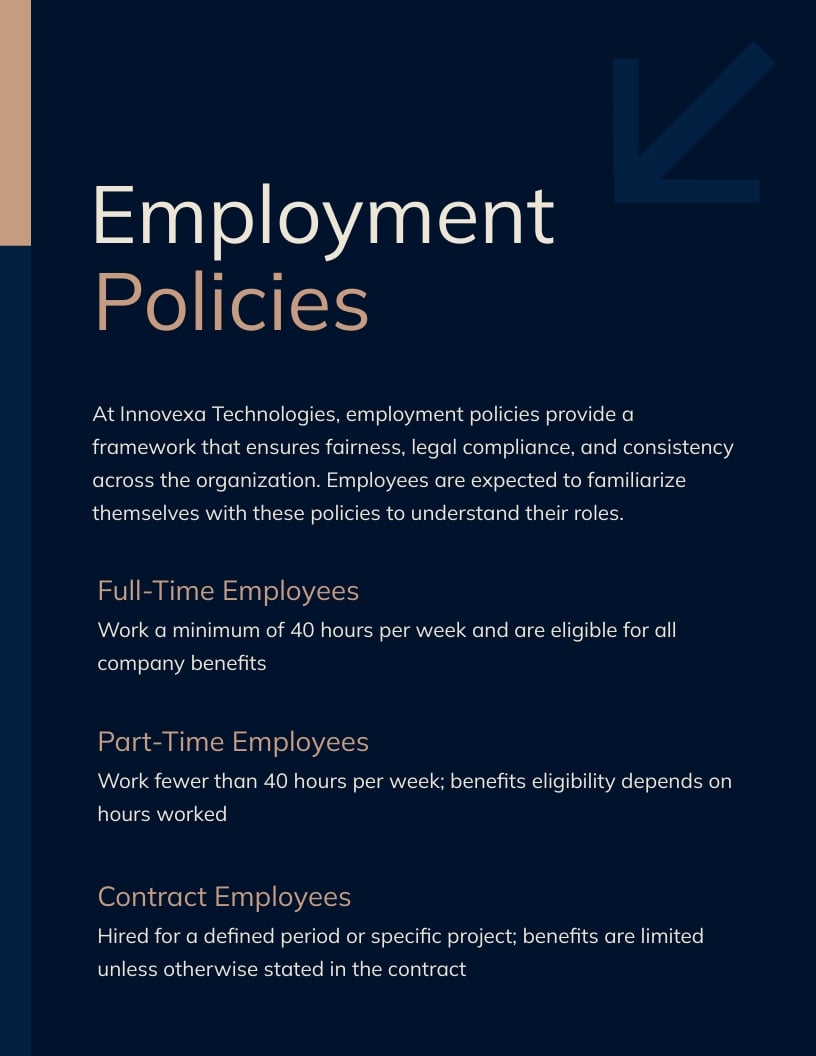 Tech Corporate Employee Handbook Template | Visme
