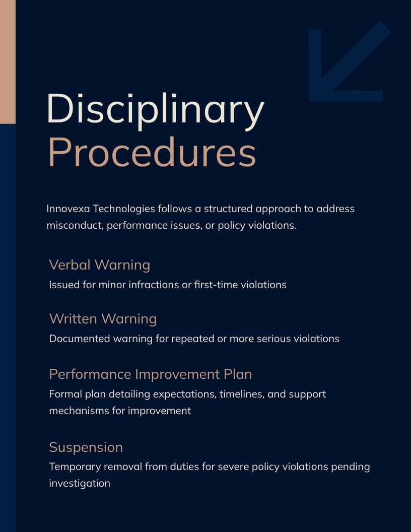 Tech Corporate Employee Handbook Template | Visme
