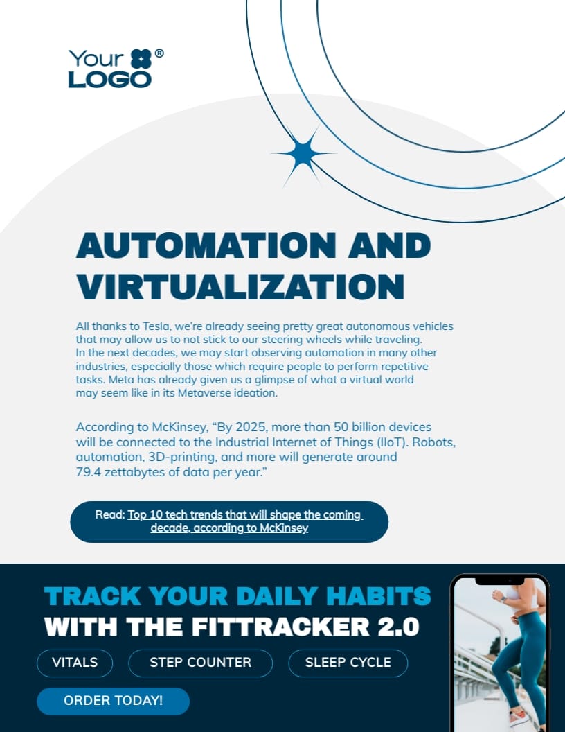 Technologies of the Future Ebook Template | Visme