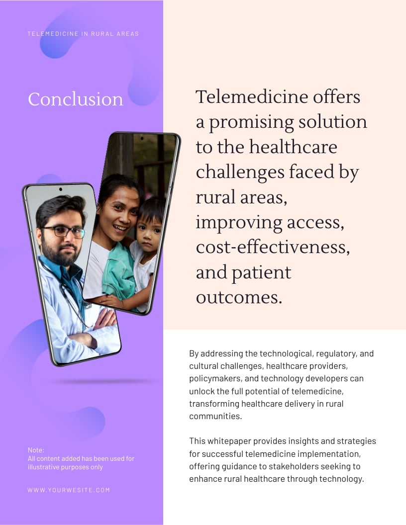 Telemedicine Medical Whitepaper Template | Visme