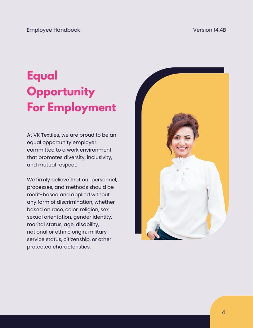 Textile Company Employee Handbook Template | Visme