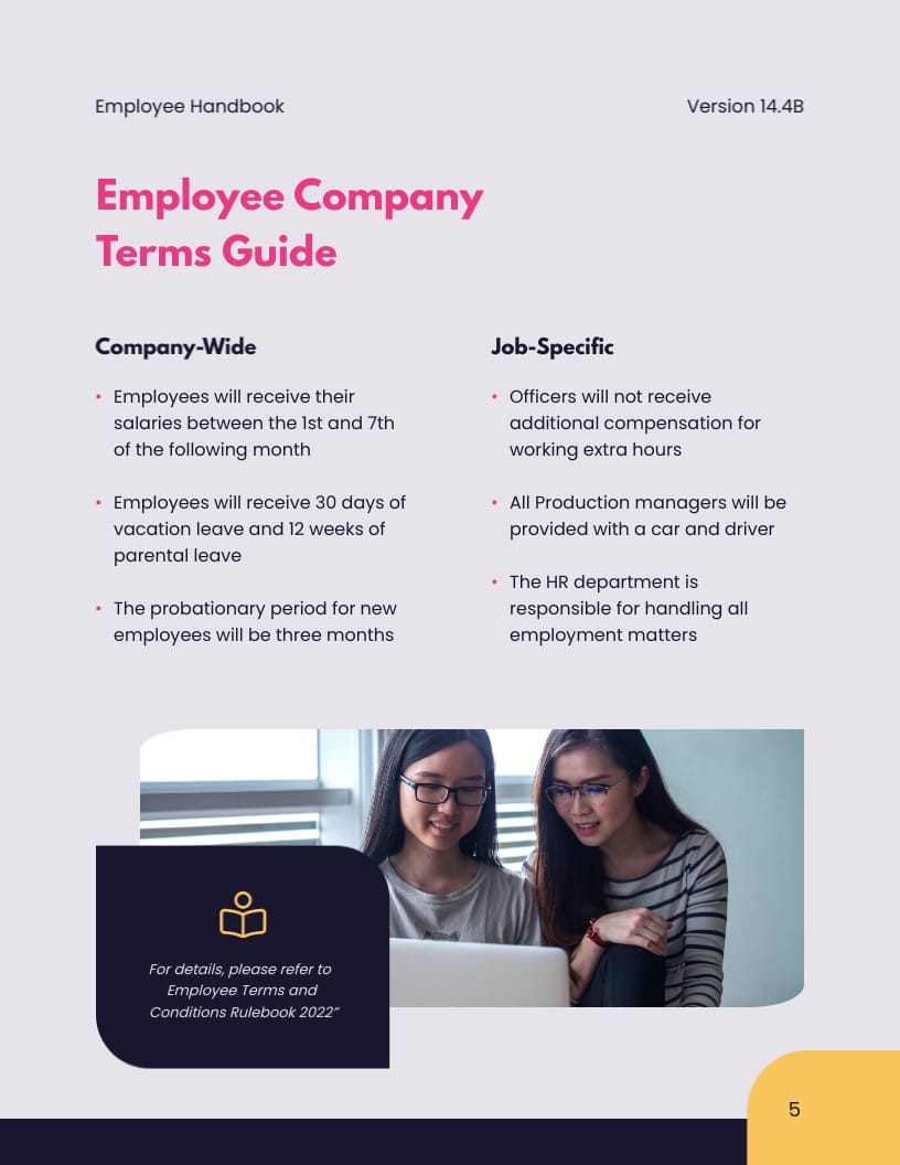 Textile Company Employee Handbook Template | Visme