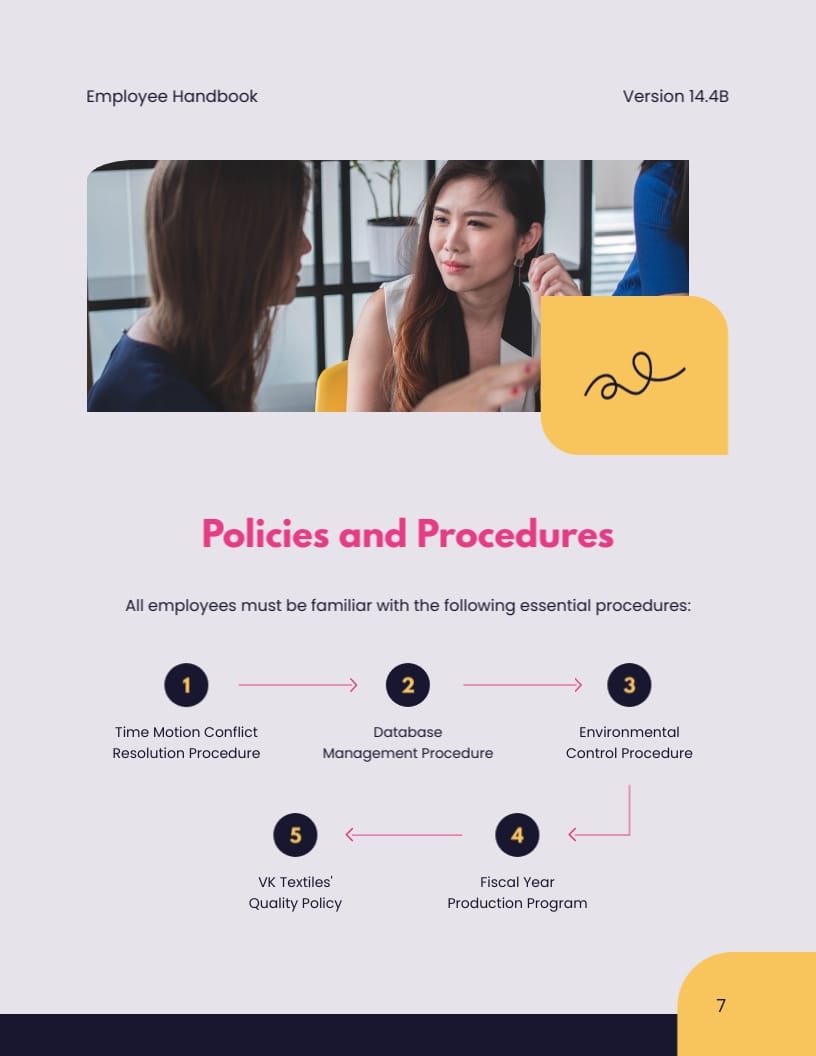Textile Company Employee Handbook Template | Visme