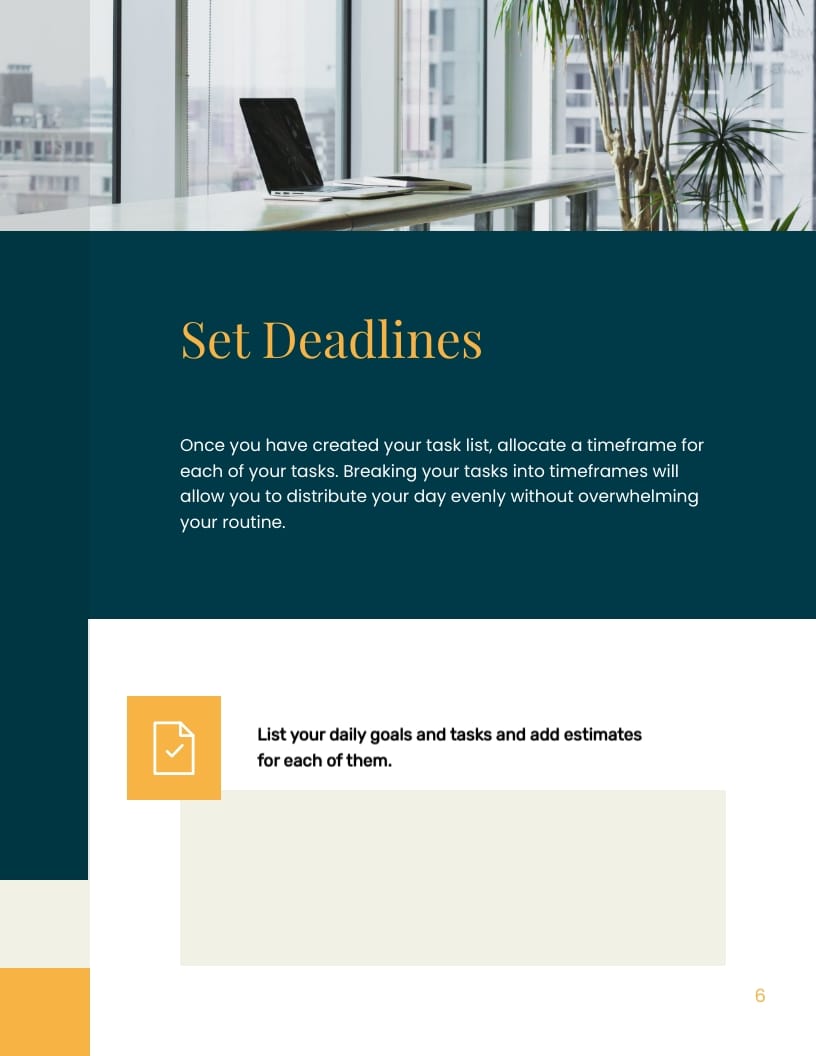 Time Management Workbook Template | Visme