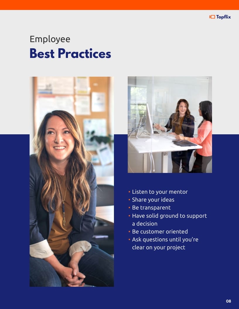 Topflix Employee Handbook Template | Visme