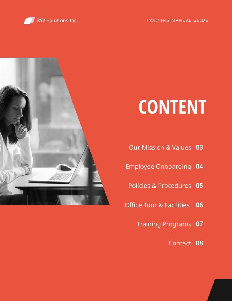 Training Manual Guide Template | Visme