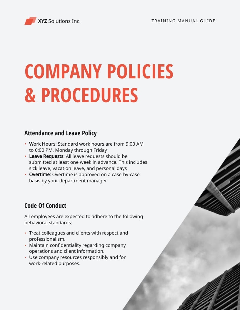 Training Manual Guide Template | Visme