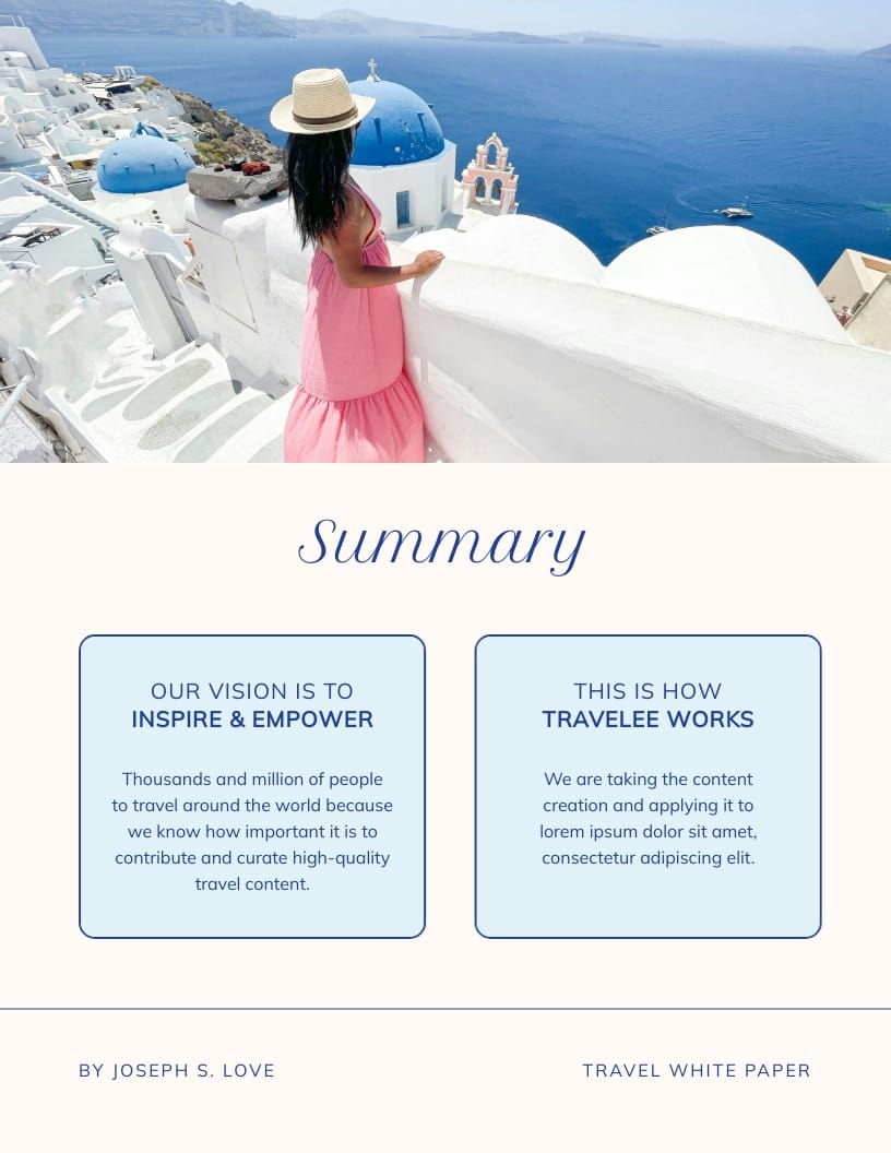 Travel White Paper Template | Visme