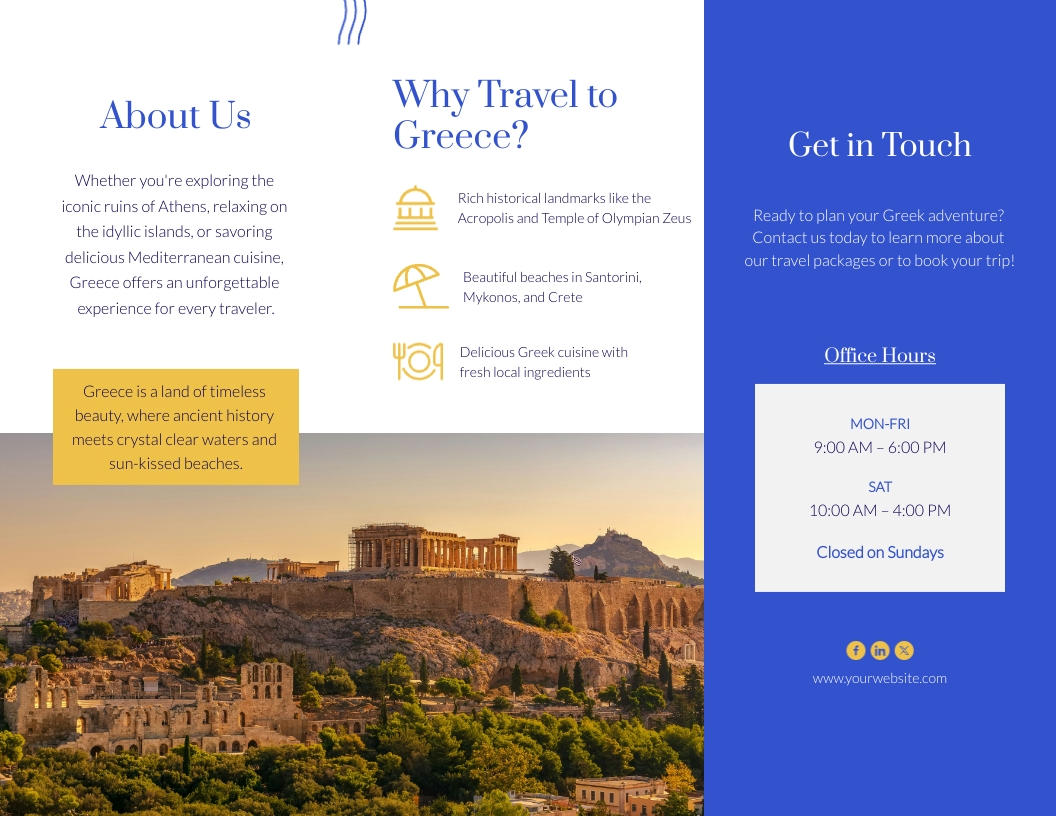 Travel Z-Fold Brochure Template | Visme