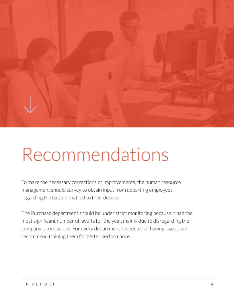 Turnover and Retention HR Report Template | Visme