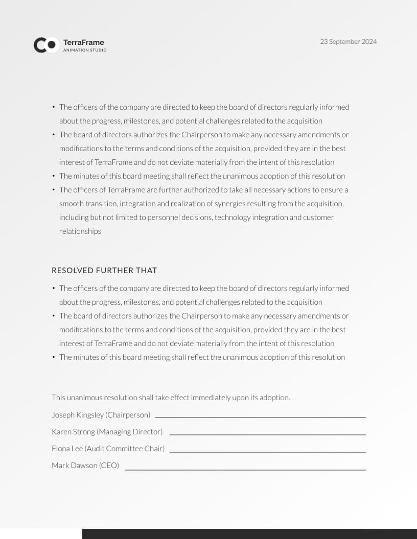 How to Write a Professional Board Resolution to Guide Your Next Meeting
