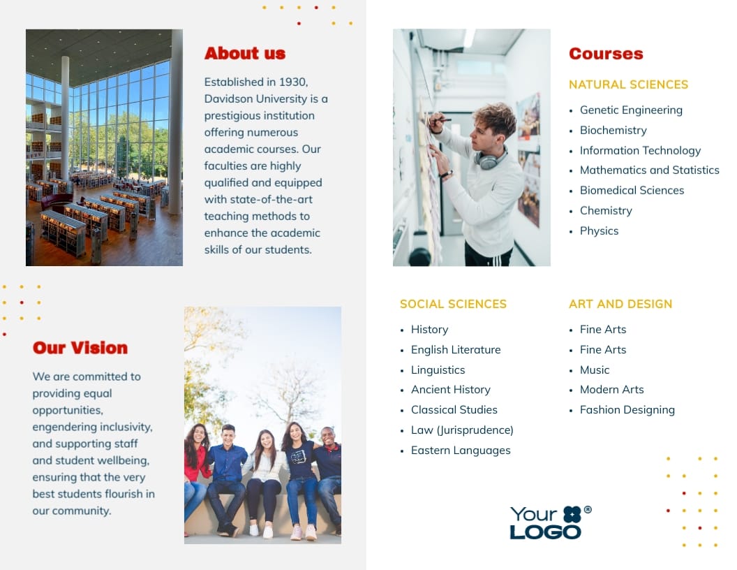 University Bifold Brochure Template | Visme