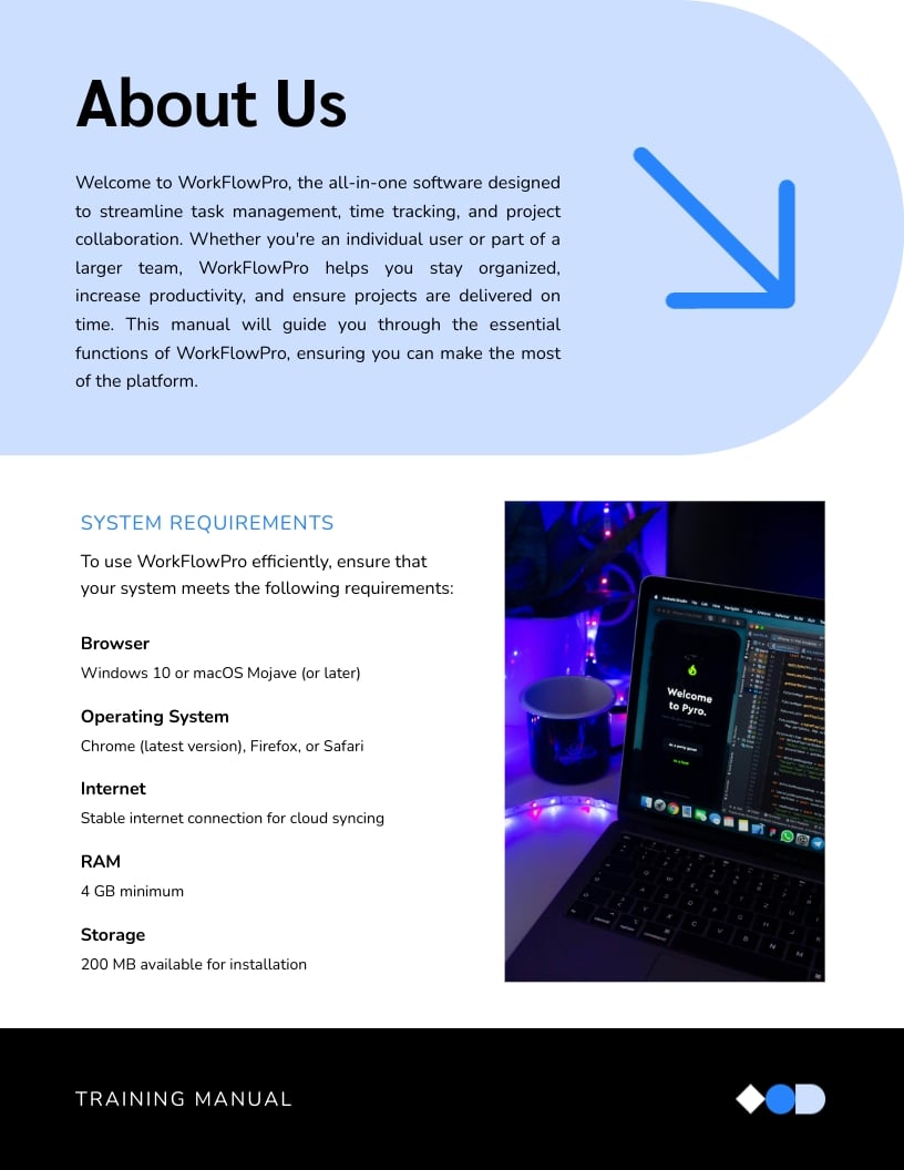 User Training Manual Template | Visme