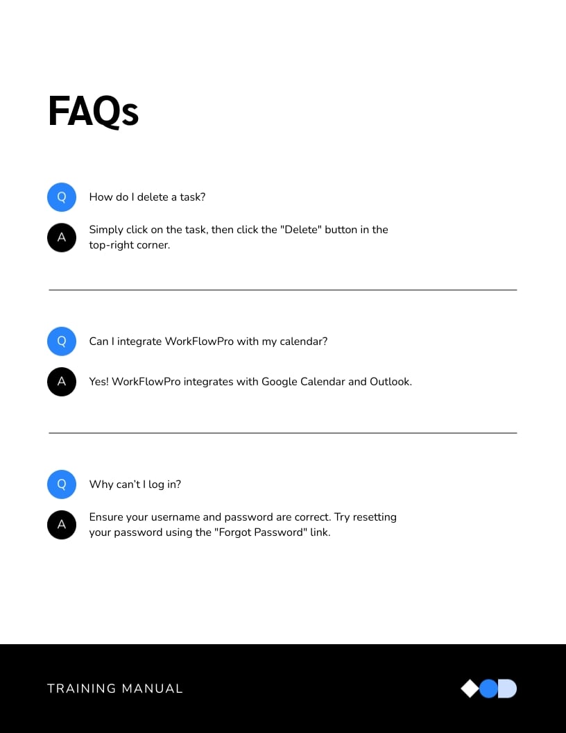 User Training Manual Template | Visme
