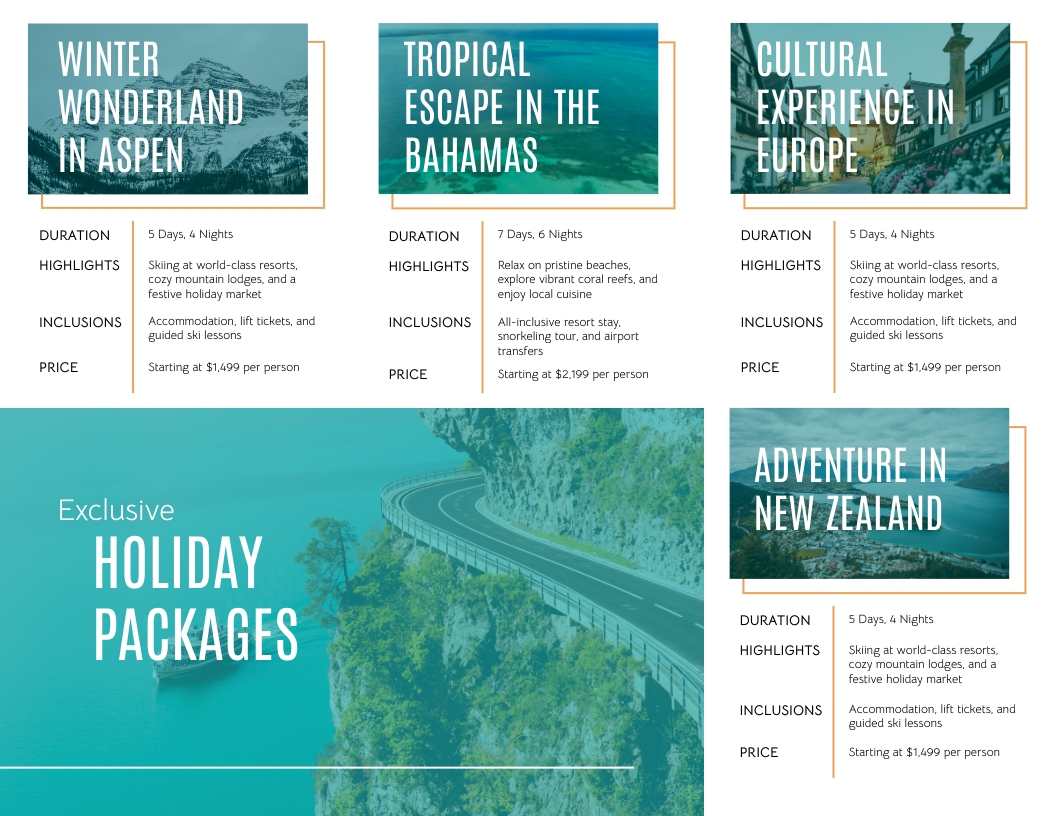 Vacation Brochure Template | Visme