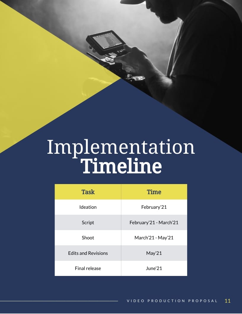 Video Production Proposal Template | Visme