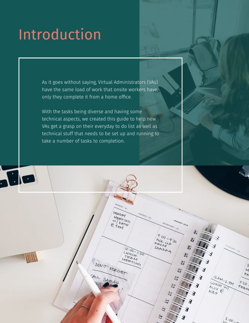 Virtual Administrator Training Manual Template | Visme