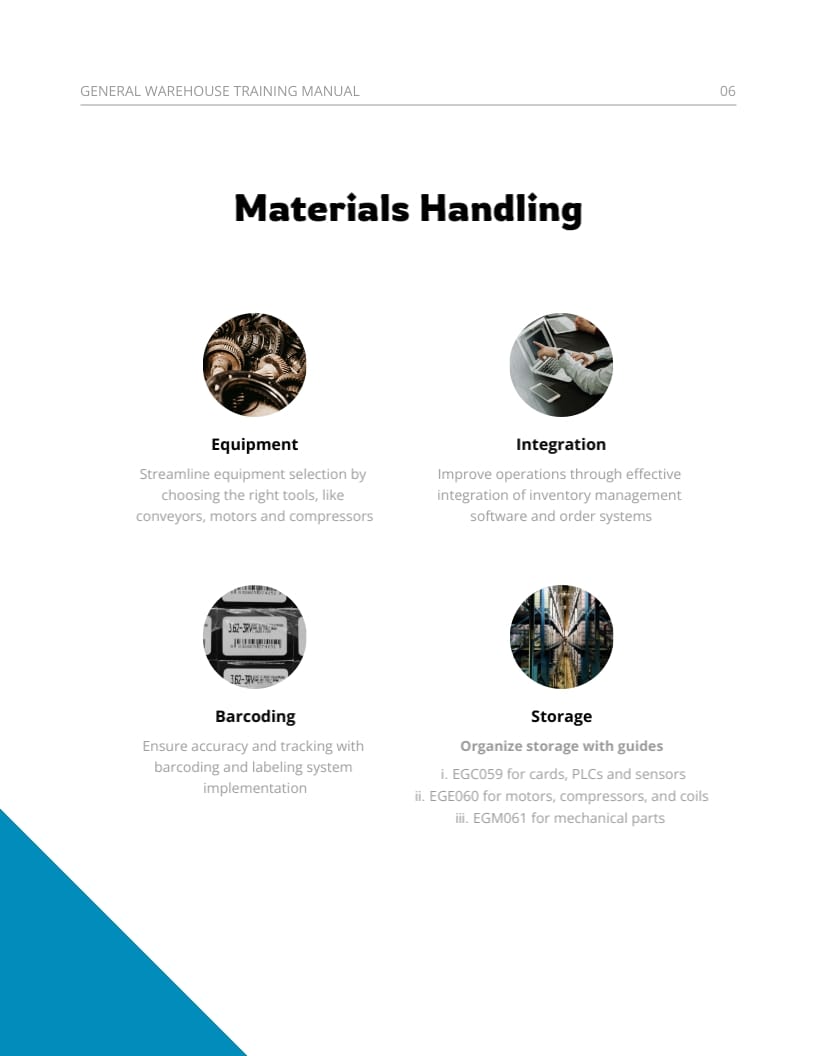Warehouse Management Training Manual Template | Visme