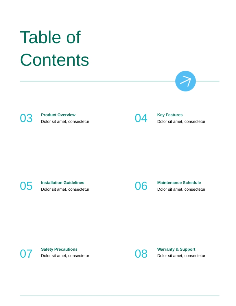 Water Purifier User Training Manual Template | Visme